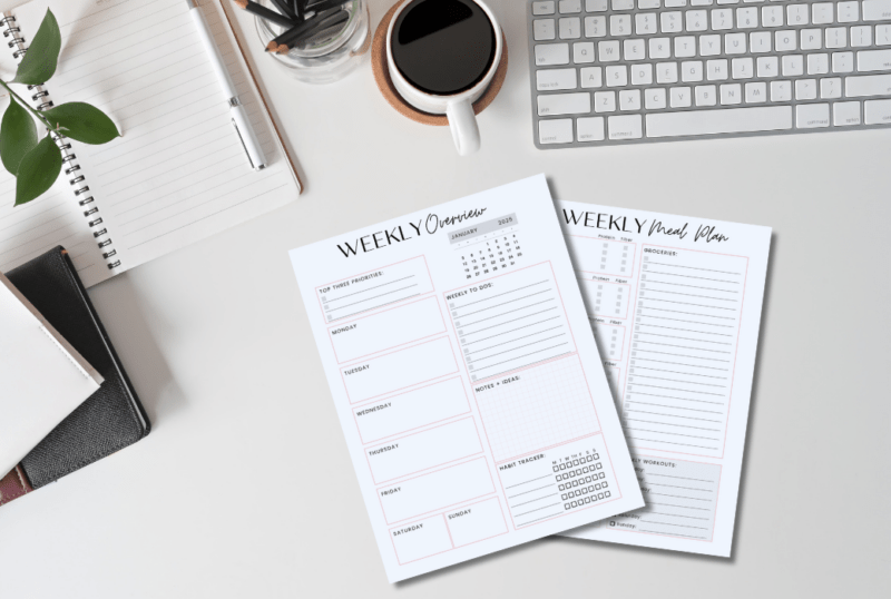 Download My Free Weekly Wellness Planner Printable - Jane Erica